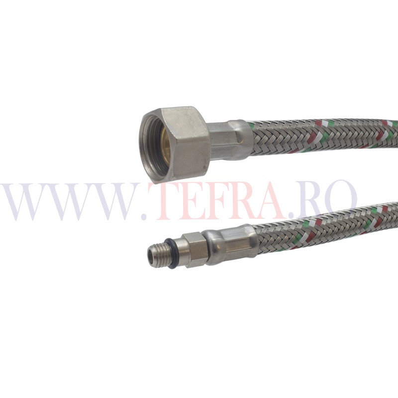 Racord flexibil otel inox, monocomanda cm.35, M8xF.3/8″ - Tefra.ro