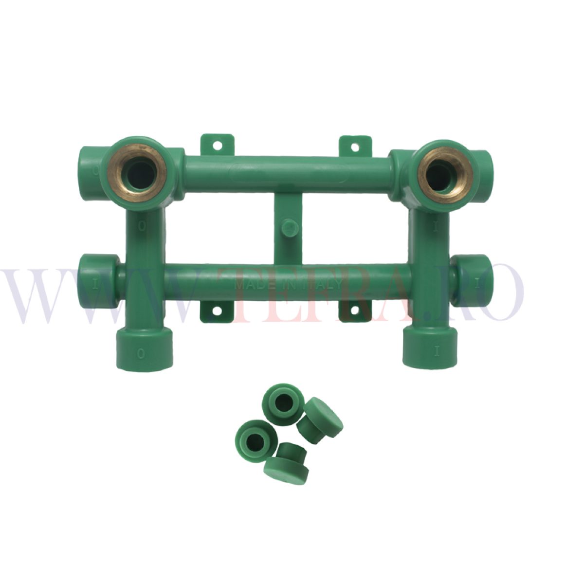 Suport distribuitor, baterie PPR verde D.20 x 1/2″ - Tefra.ro