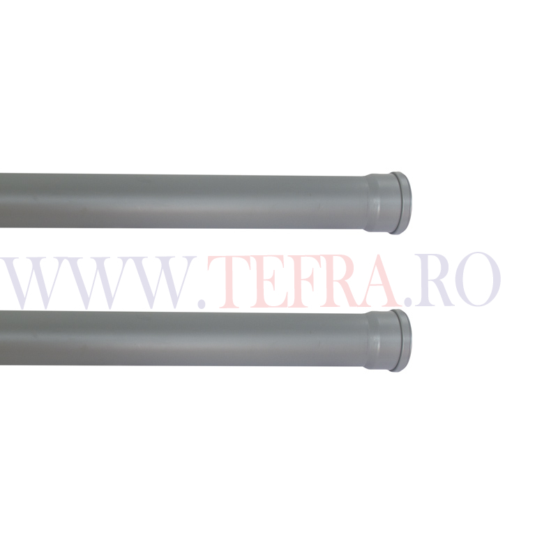 Teava PP HTEM PRO cu 2 mufe D. 110 x L.1500 mm - Tefra.ro