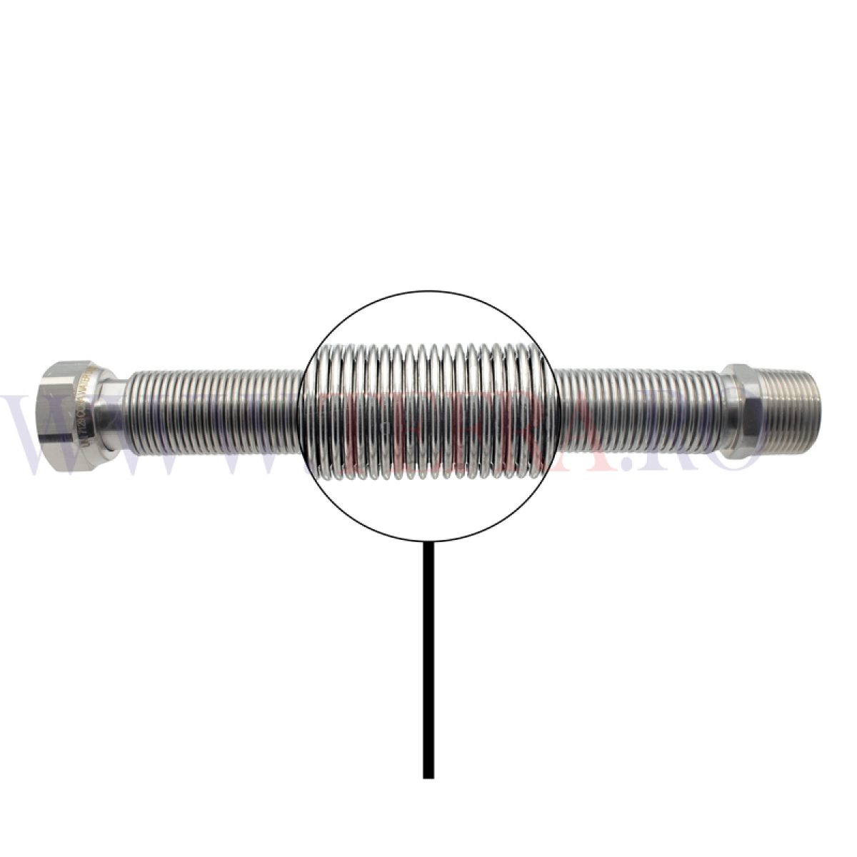 Racord apa flexibil-extensibil inox, MF 3/4″ x L.200-400 mm - Tefra.ro