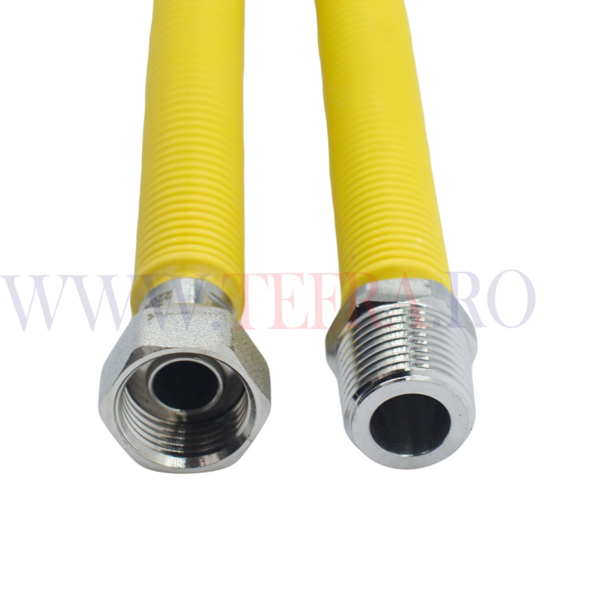 Racord gaz flexibil-extensibil inox, MF 1/2″ x L.220-400 mm - Tefra.ro